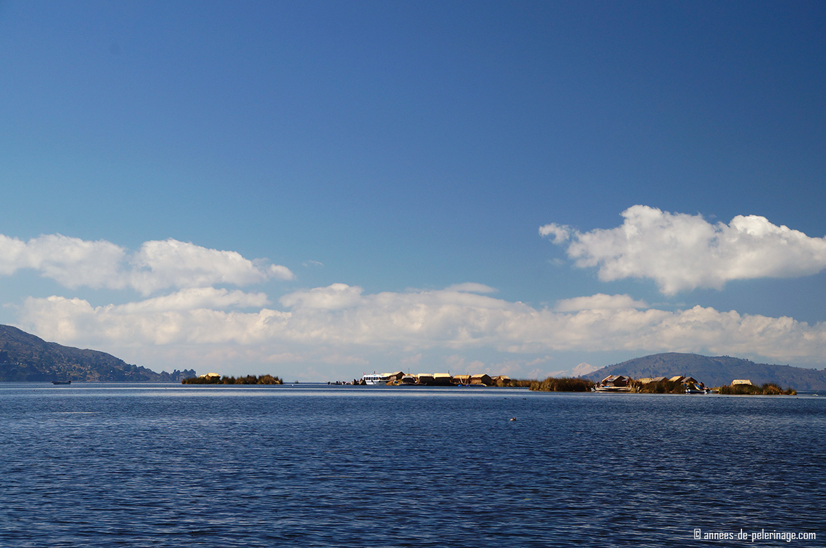 Floating reed islands of the Uros People