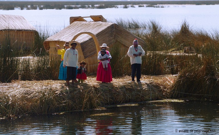 Floating reed islands of the Uros People
