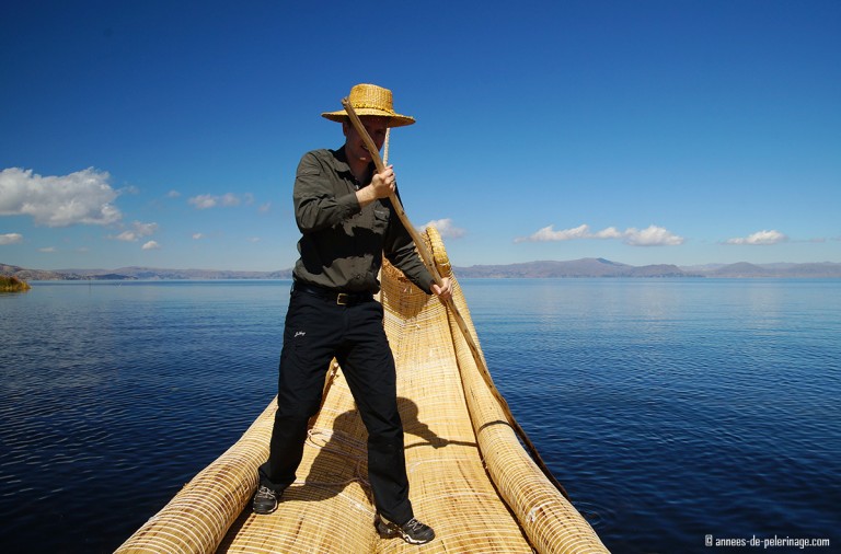 Floating reed islands of the Uros People